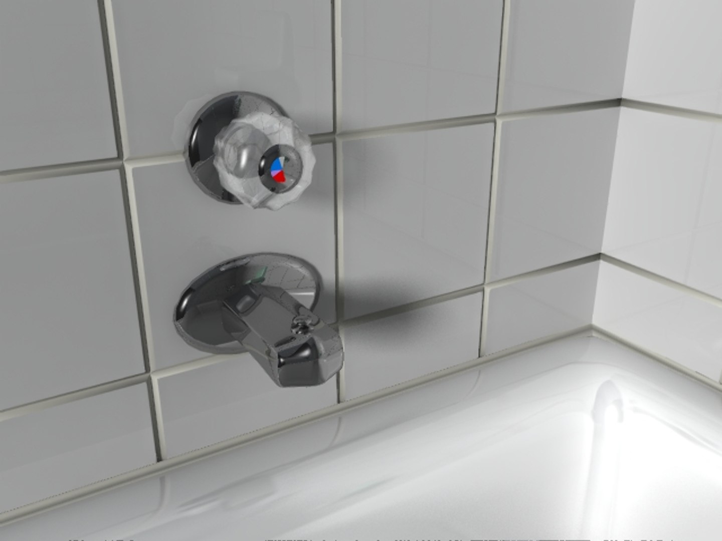 simple plain shower obj