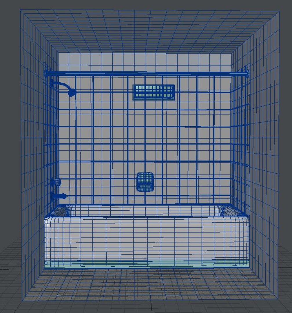 simple plain shower obj