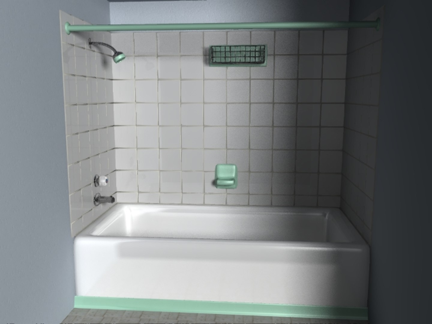simple plain shower obj