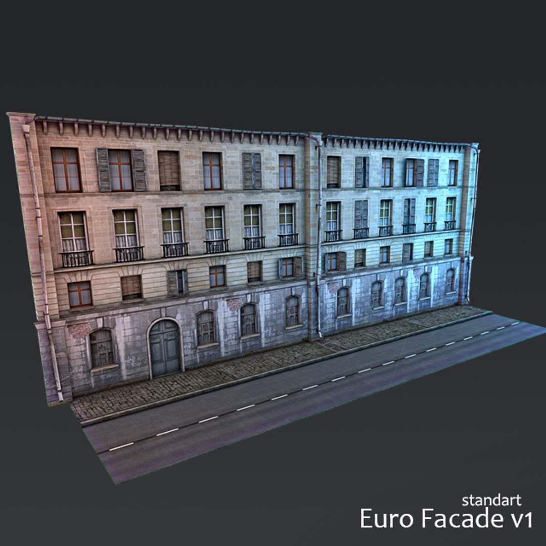 Modular Facade Building 3D Model | 1147287 | TurboSquid