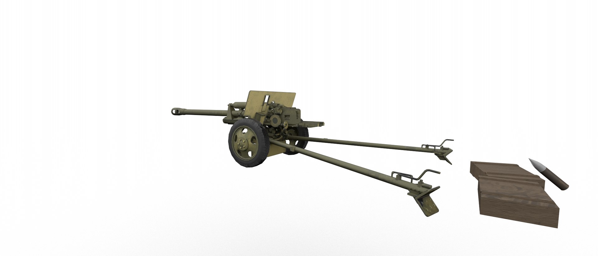 ZIS-3 76MM GUN 3D Model - TurboSquid 1728559