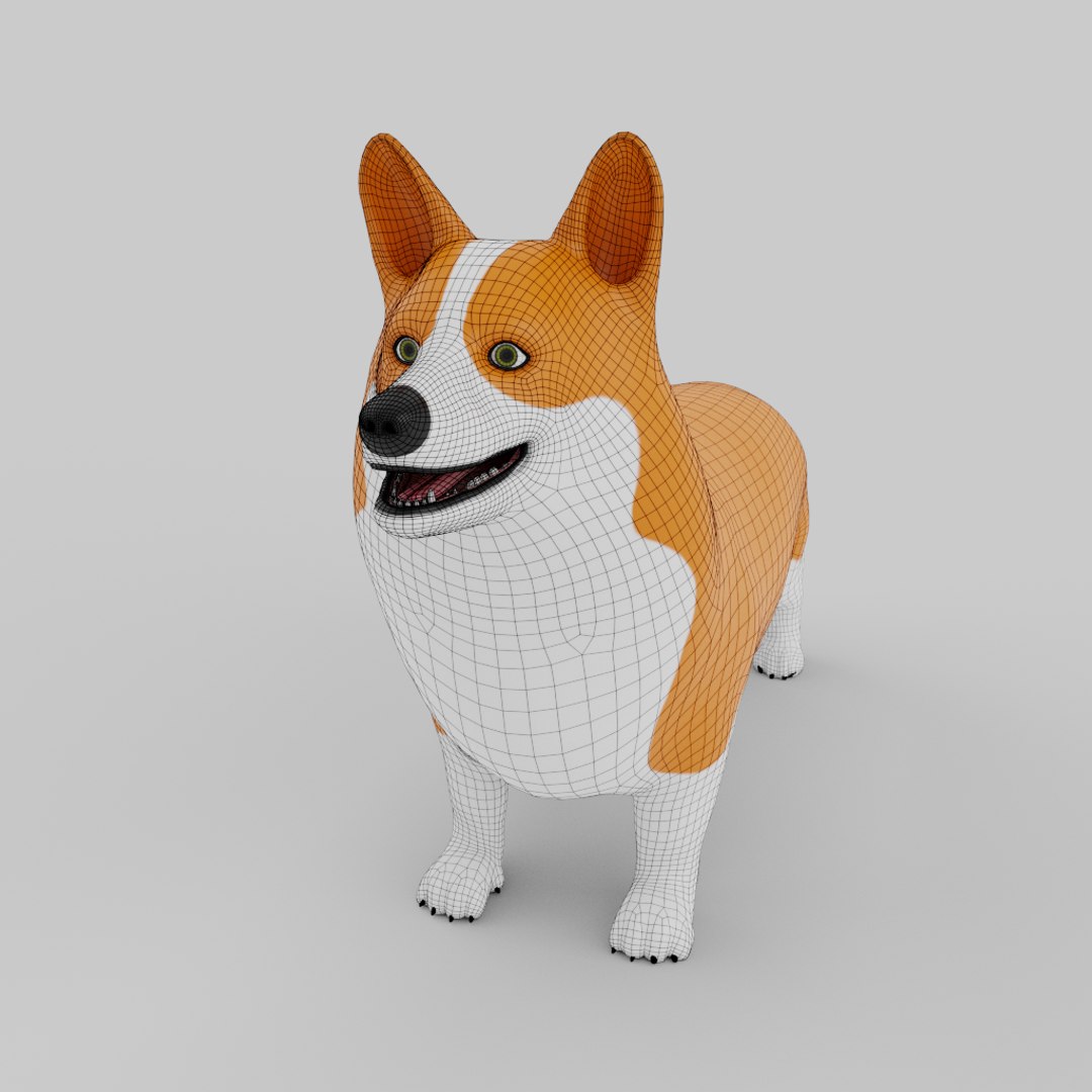 3D Model Stylized Welsh Corgi Dog - TurboSquid 1369497