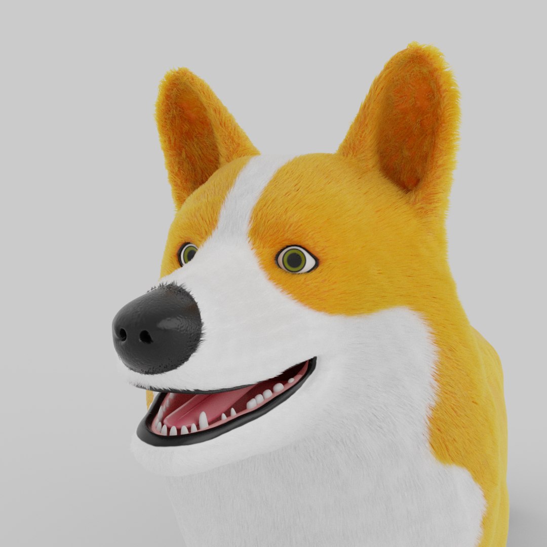 3D Model Stylized Welsh Corgi Dog - TurboSquid 1369497