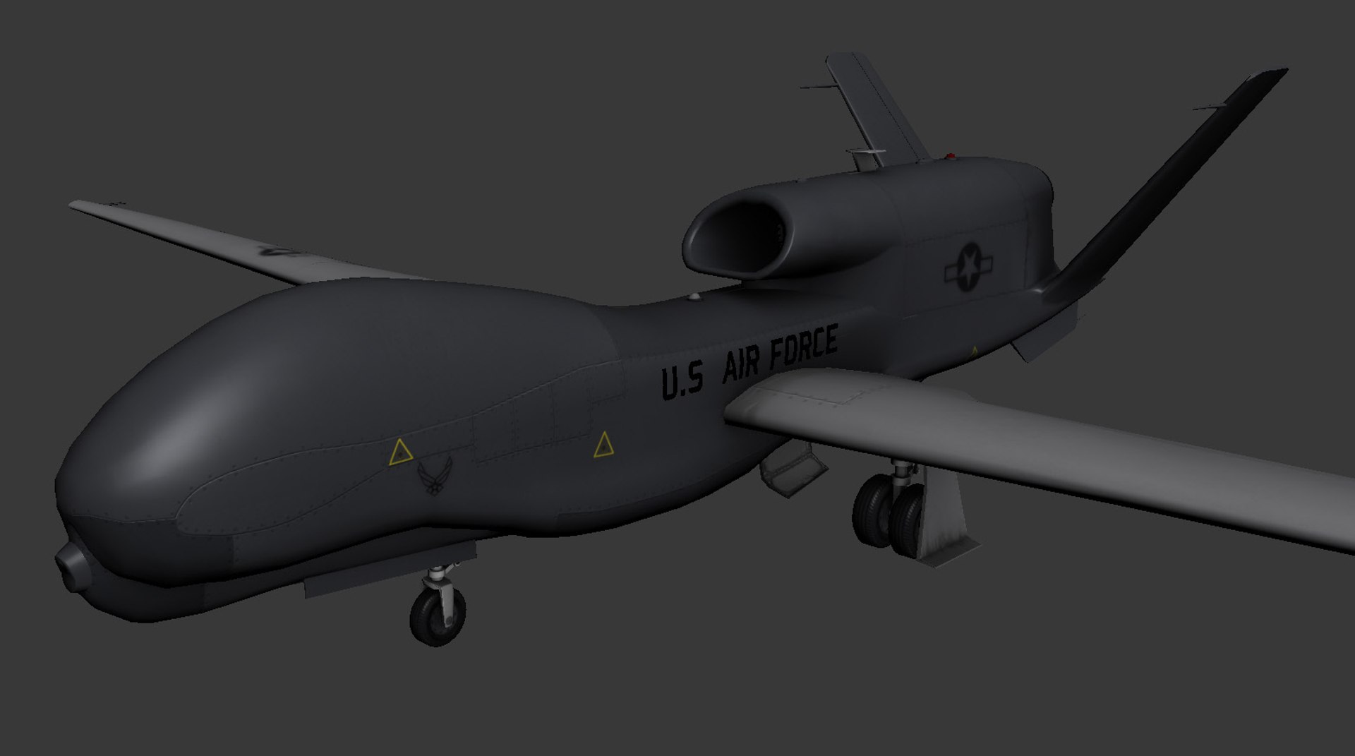 3d Model Rq-4 Global Hawk Uav Drone