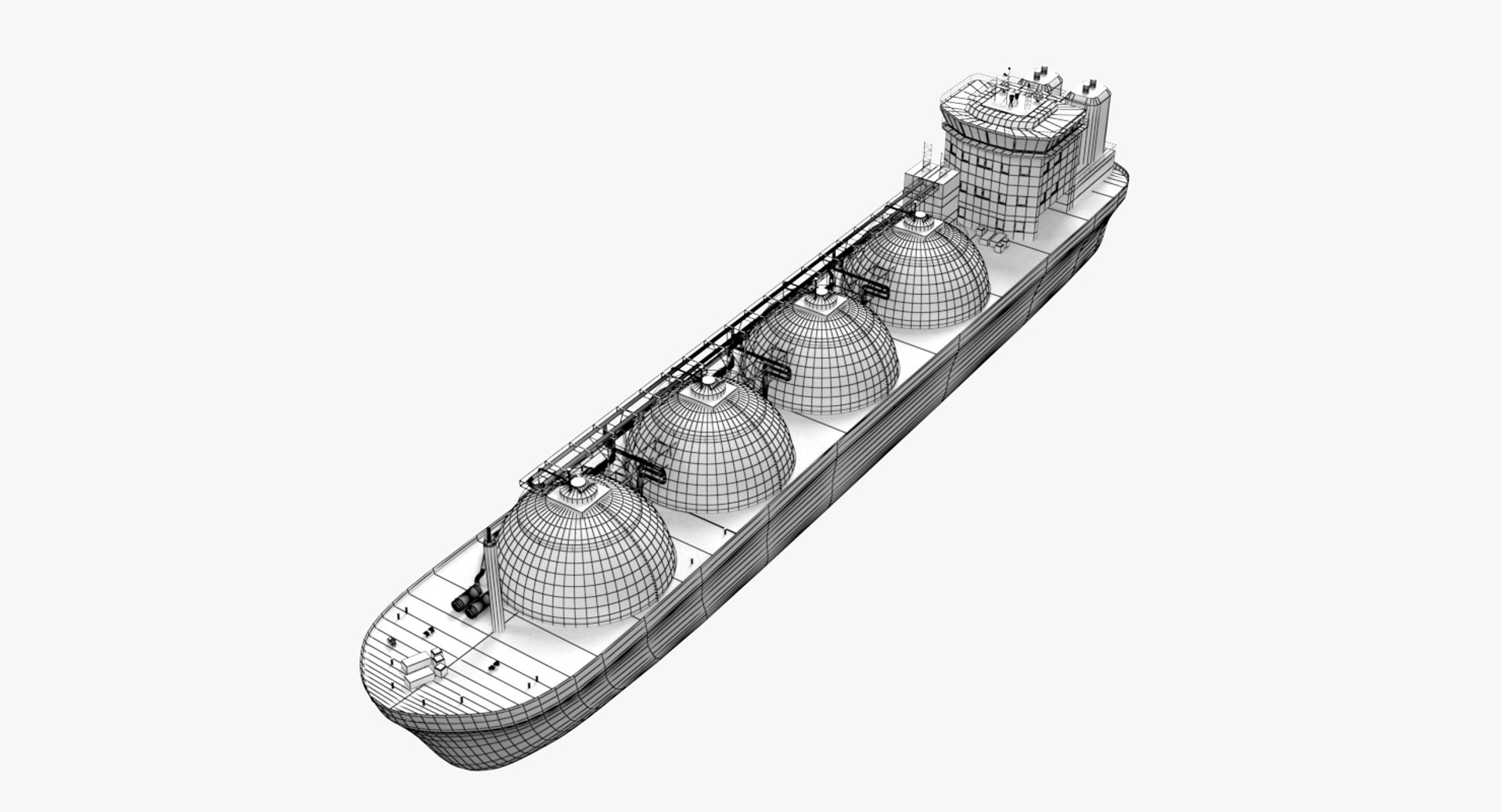 Lng Carrier 3d Model