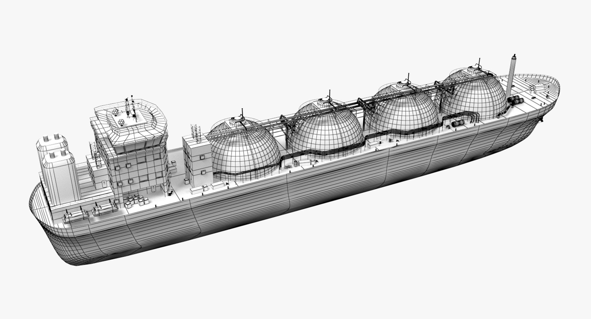 Lng Carrier 3d Model