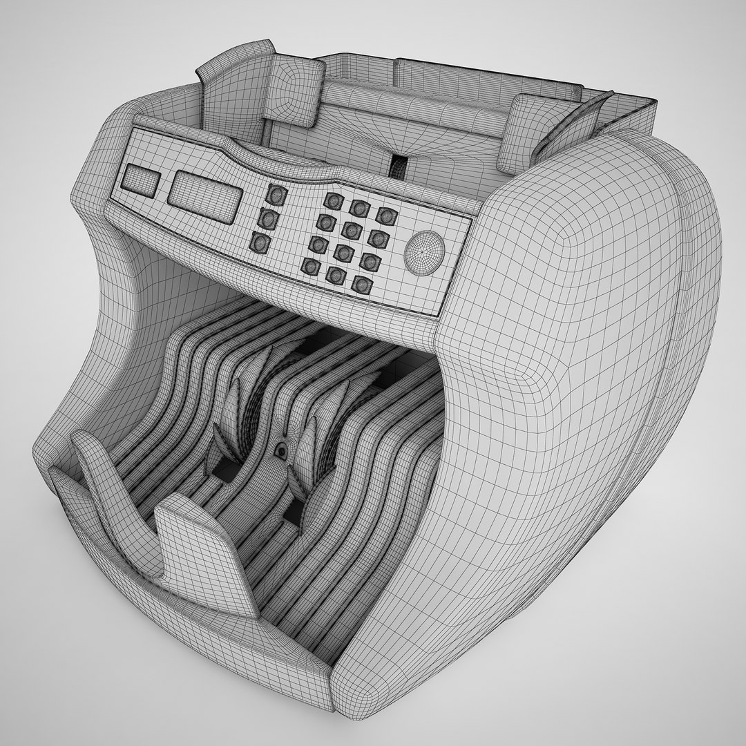 3d currency counter count model