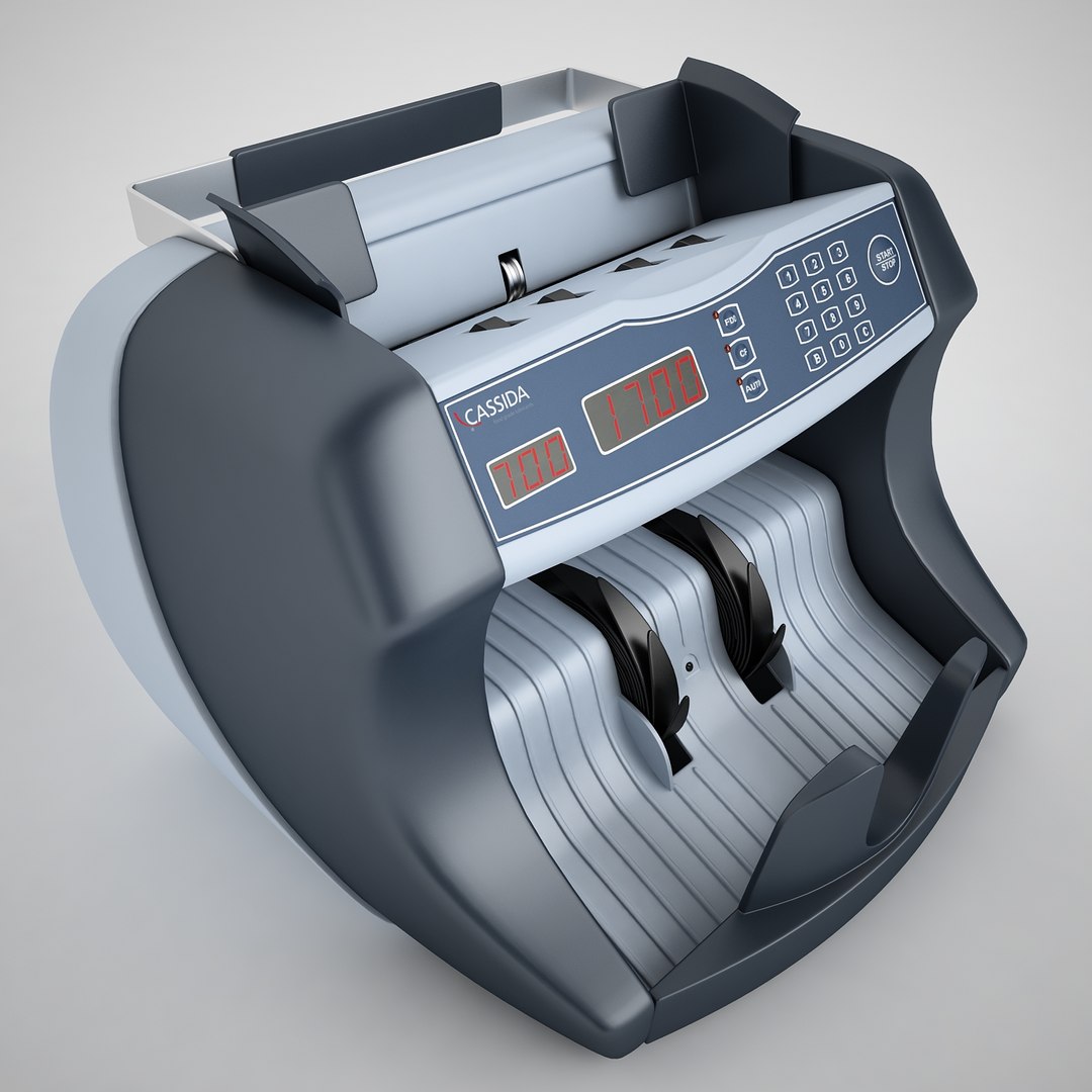 3d currency counter count model