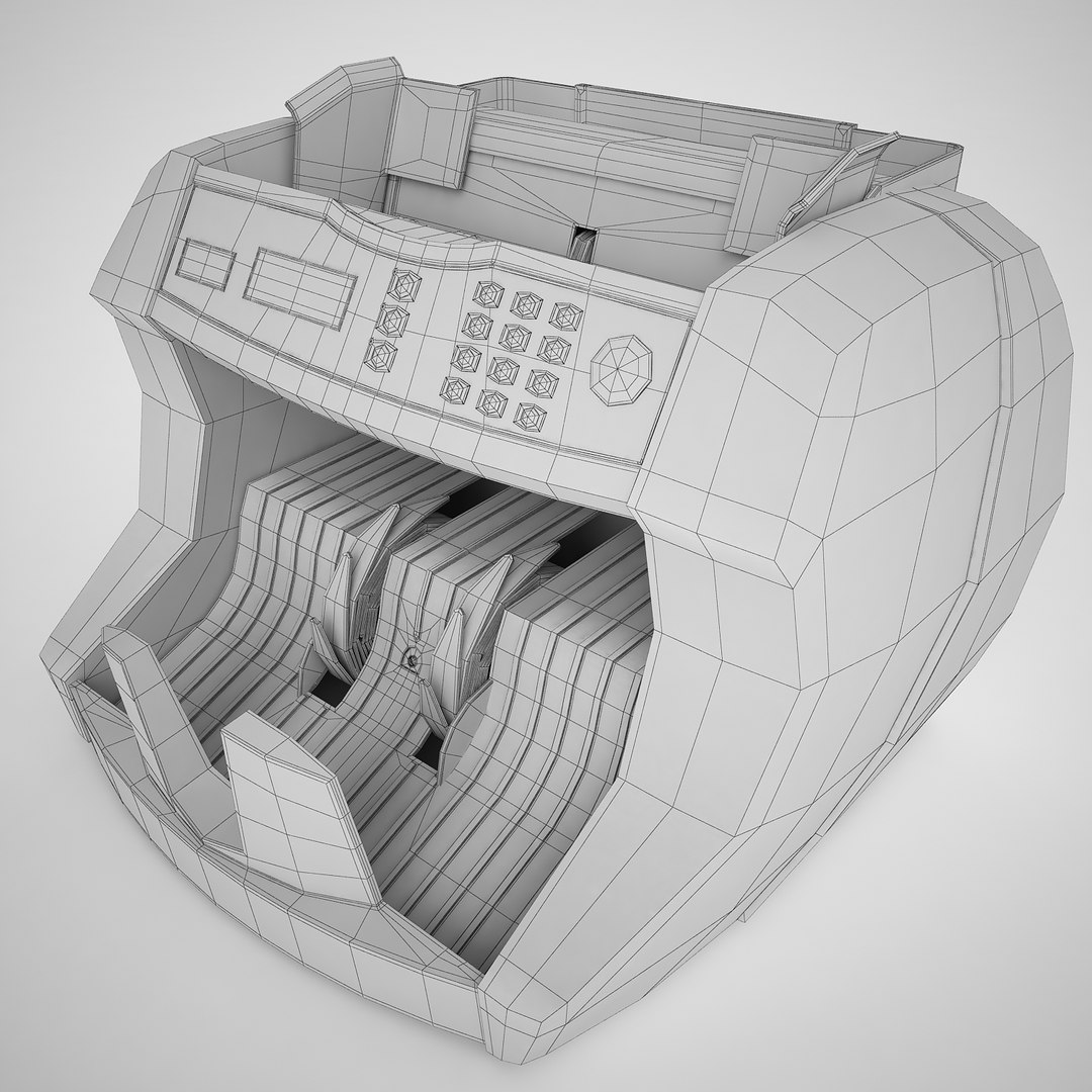 3d currency counter count model