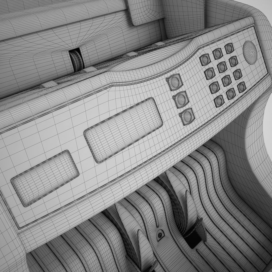 3d currency counter count model
