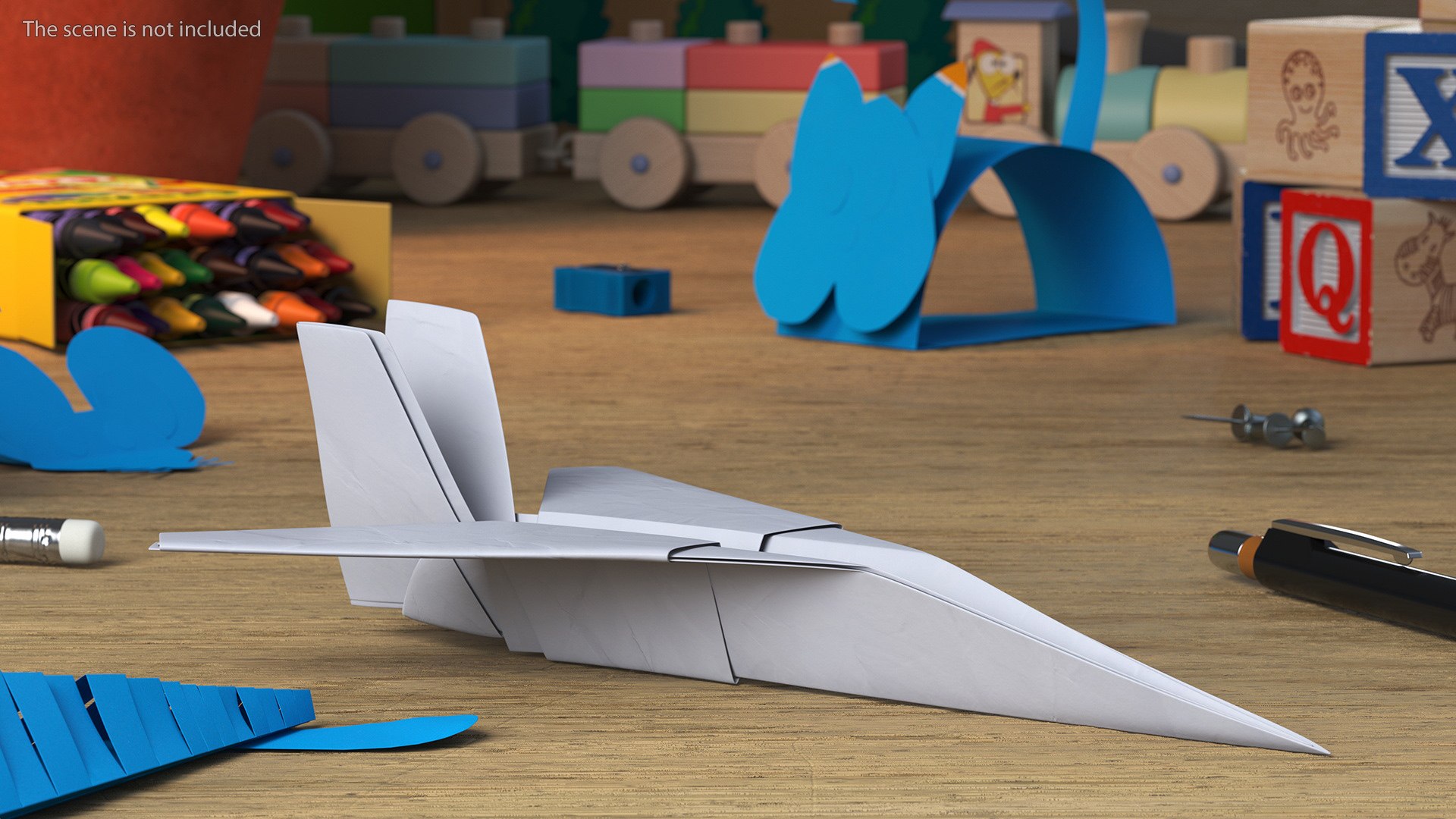 Origami Paper Airplane Model - TurboSquid 2261353