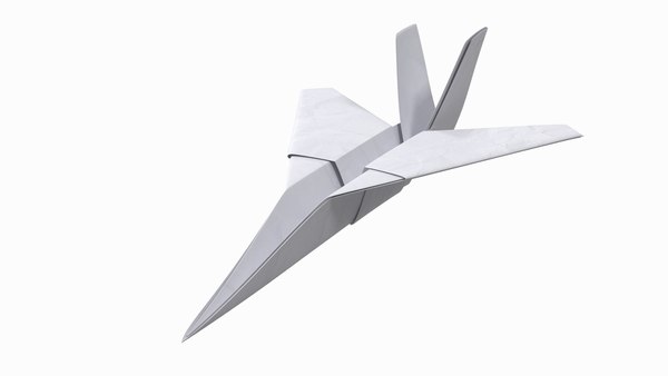 modelo 3d Avión de papel de origami - TurboSquid 2261353