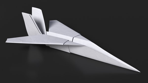 modelo 3d Avión de papel de origami - TurboSquid 2261353