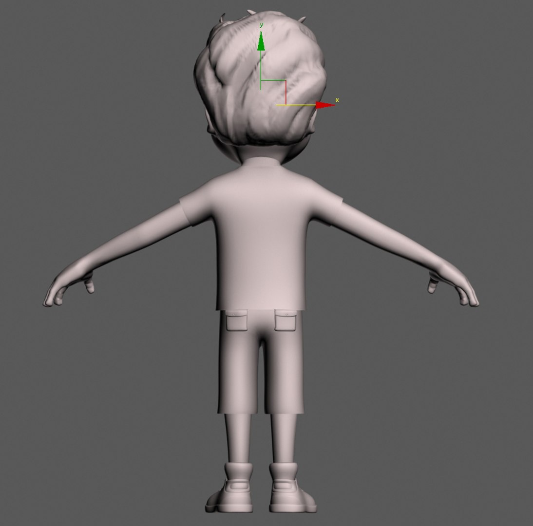 Cartoony Boy Character Ma