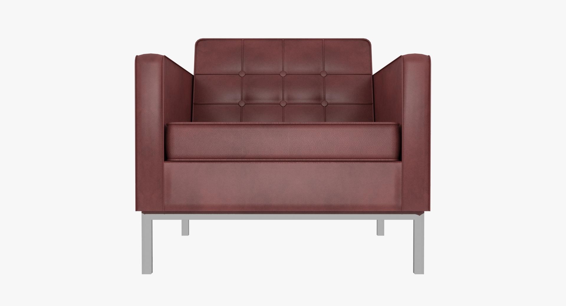 3D Knoll Florence Red Leather Chair - TurboSquid 1941110