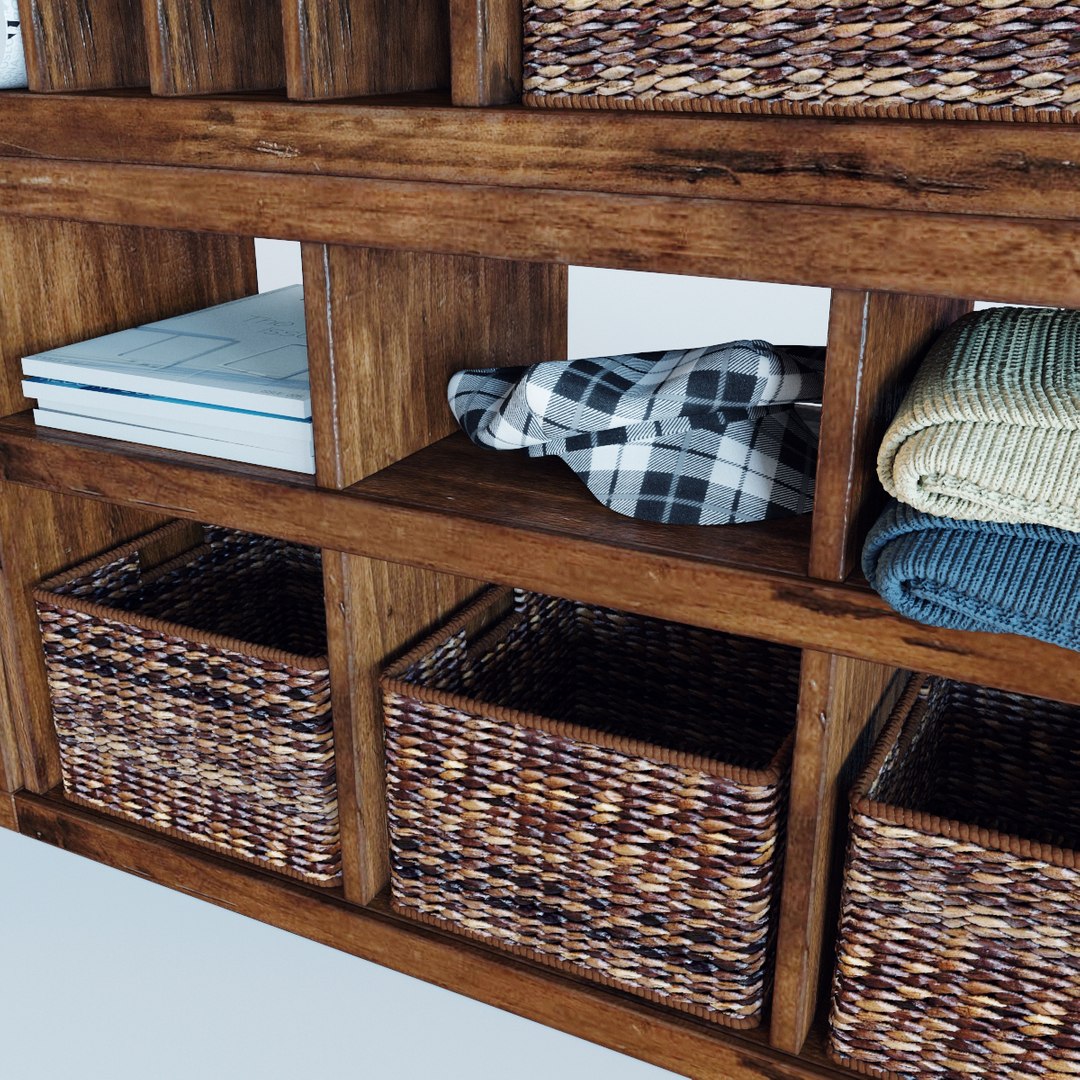 3d modular hooks baskets model