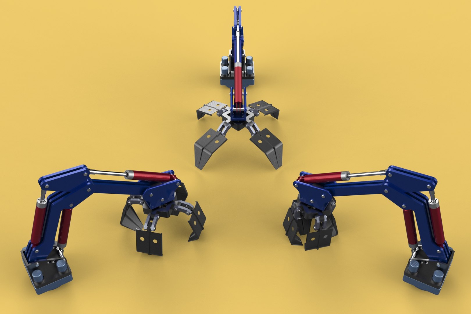 3D ARM THUMB GRAB BUCKET LOADER LIFTING CRANE GRABBER GRAPPLE JAW ...