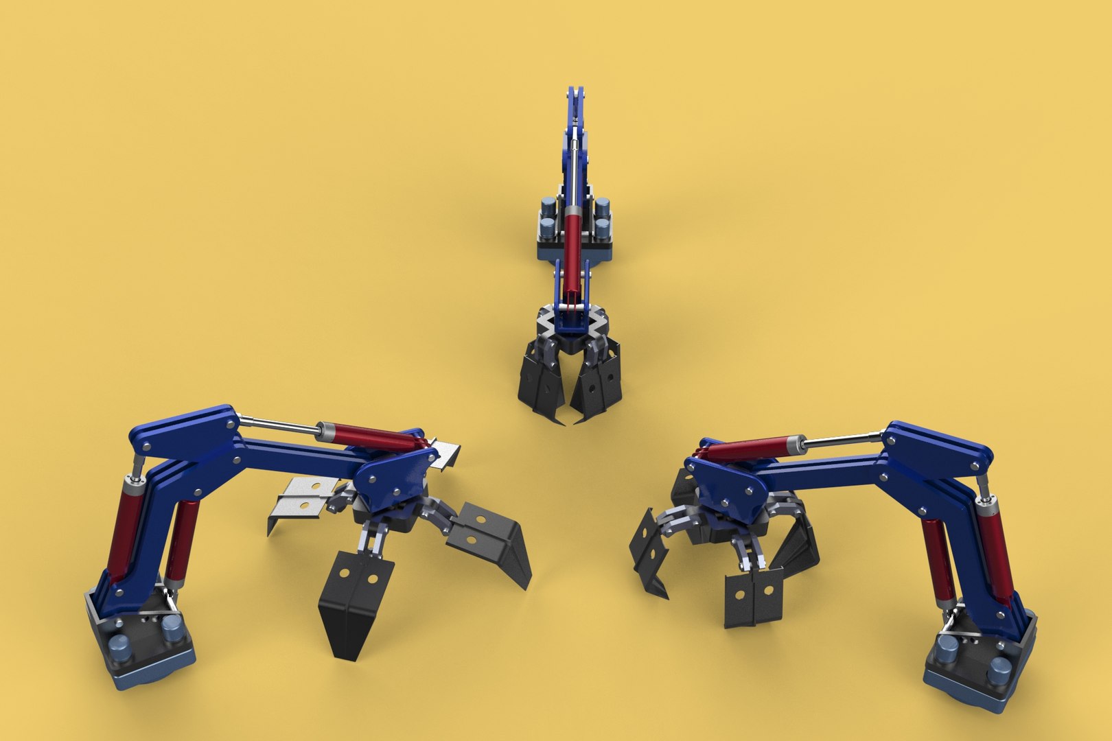 3D ARM THUMB GRAB BUCKET LOADER LIFTING CRANE GRABBER GRAPPLE JAW ...