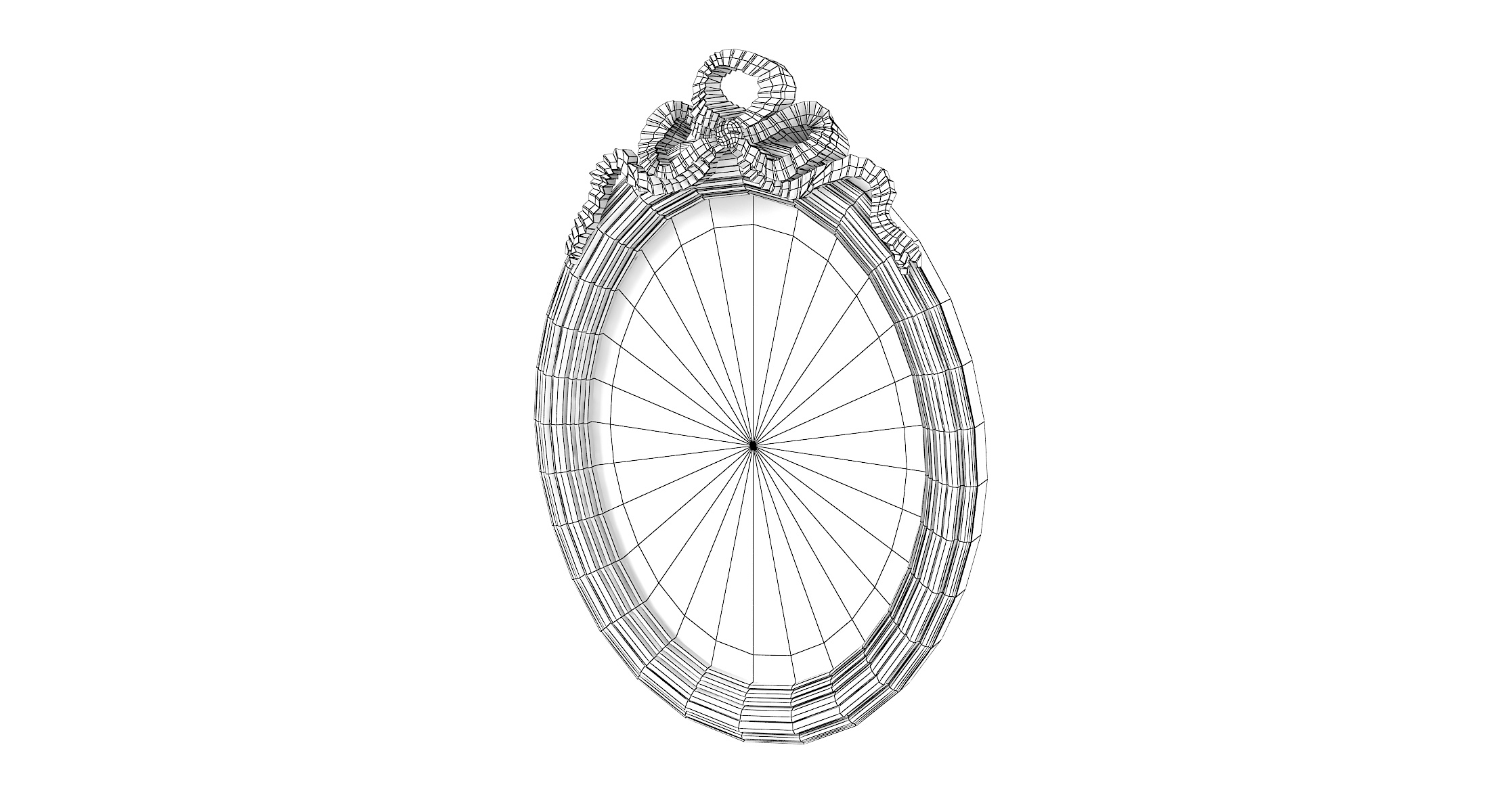oval victorian mirror 3d model