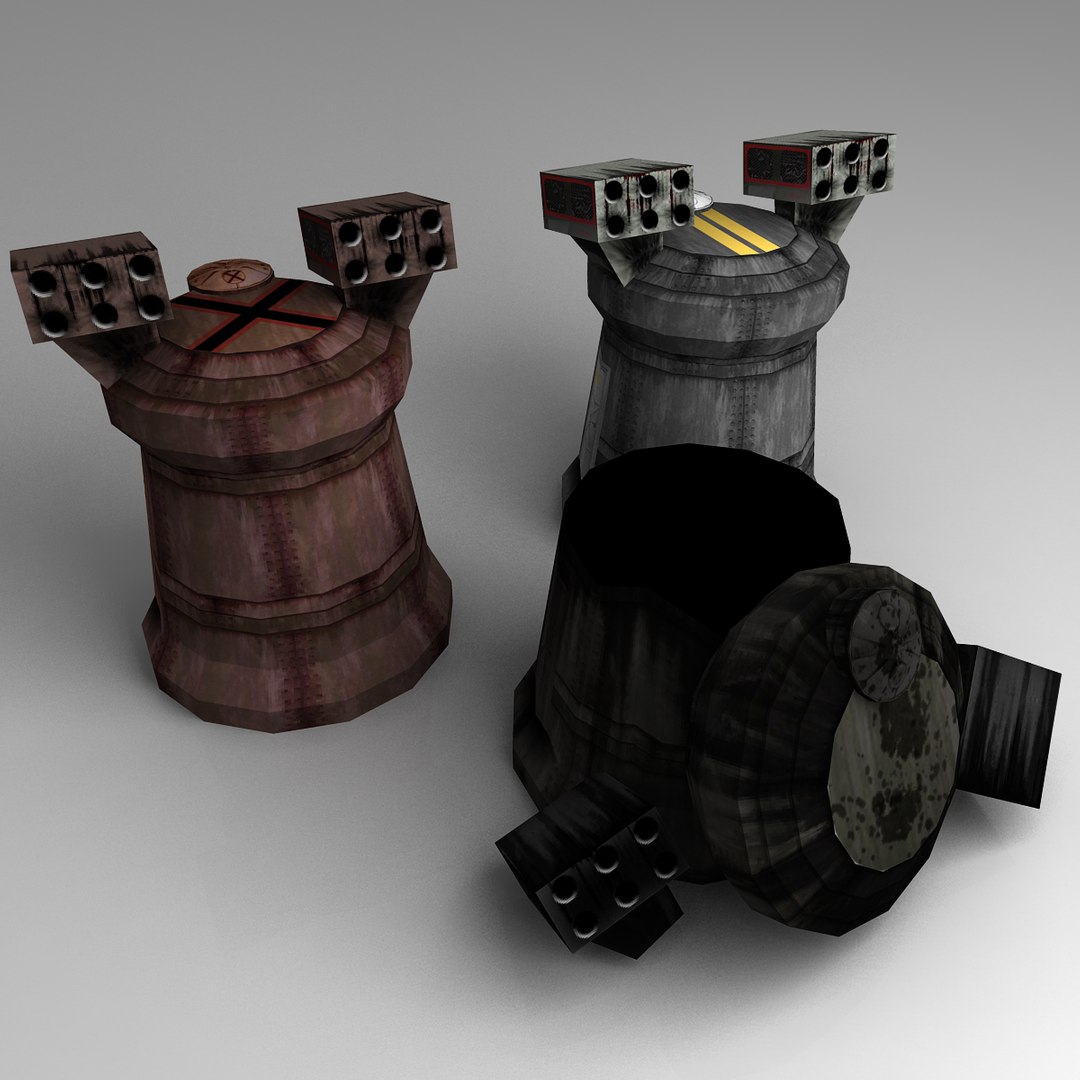 Unity Rocket Turret 3d Ma
