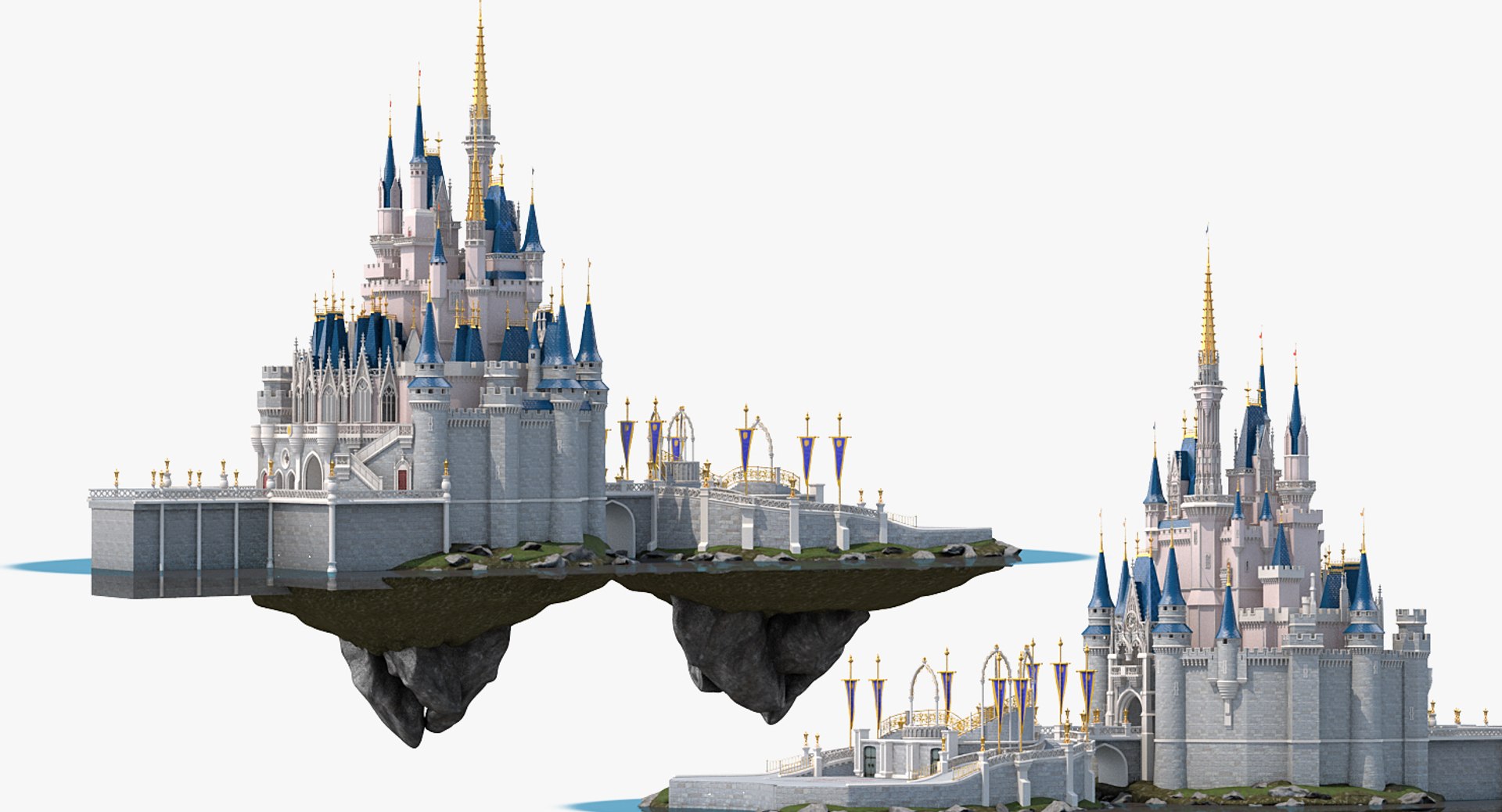 3D Disneyland Cinderella Castle - TurboSquid 1439041