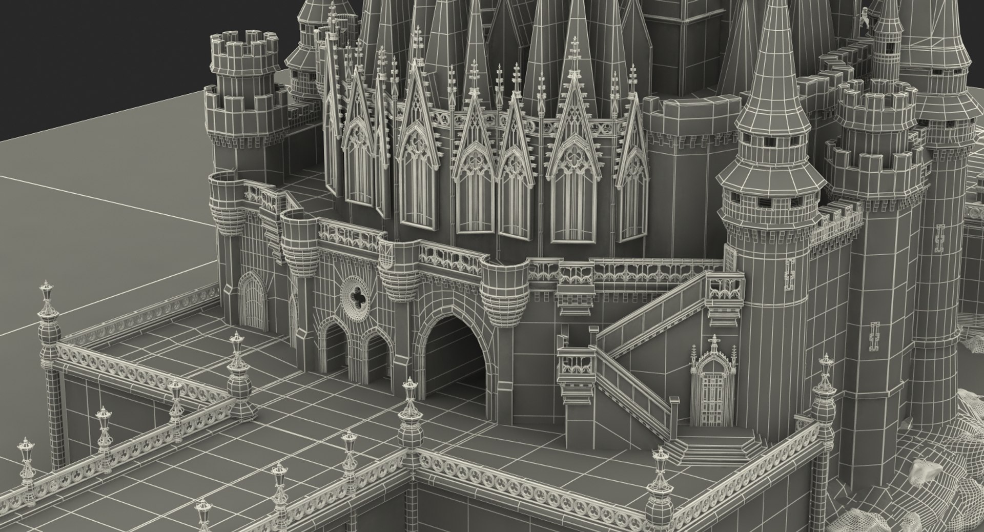 3D Disneyland Cinderella Castle - TurboSquid 1439041