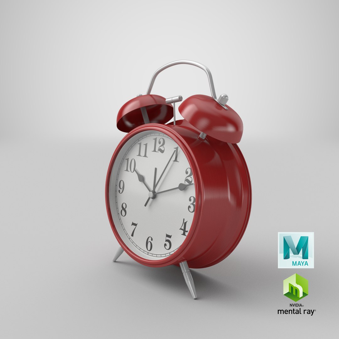 3D Retro Alarm Clock 07 Model - TurboSquid 1948107