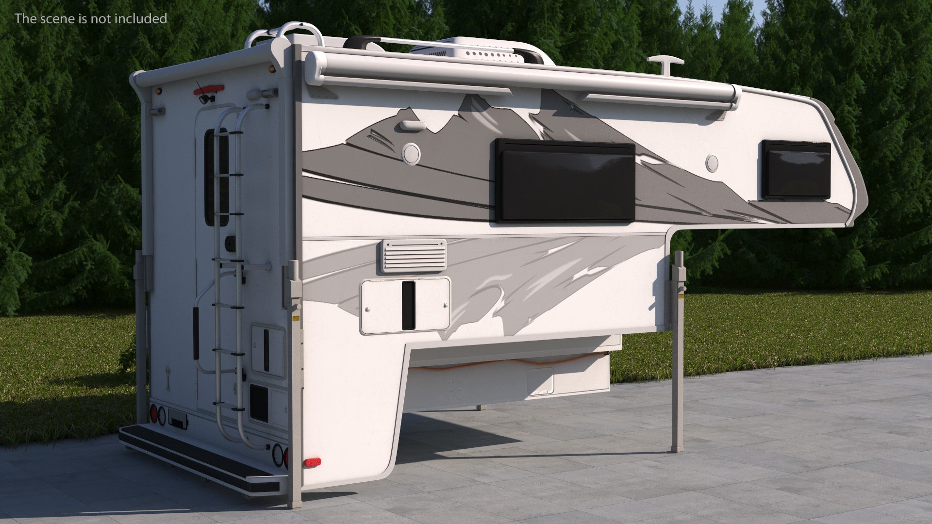 Pickup Truck Camper model - TurboSquid 2123520