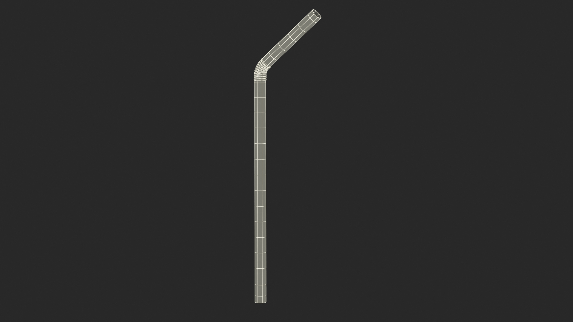 Flexible Plastic Straw Striped Model - TurboSquid 1799388