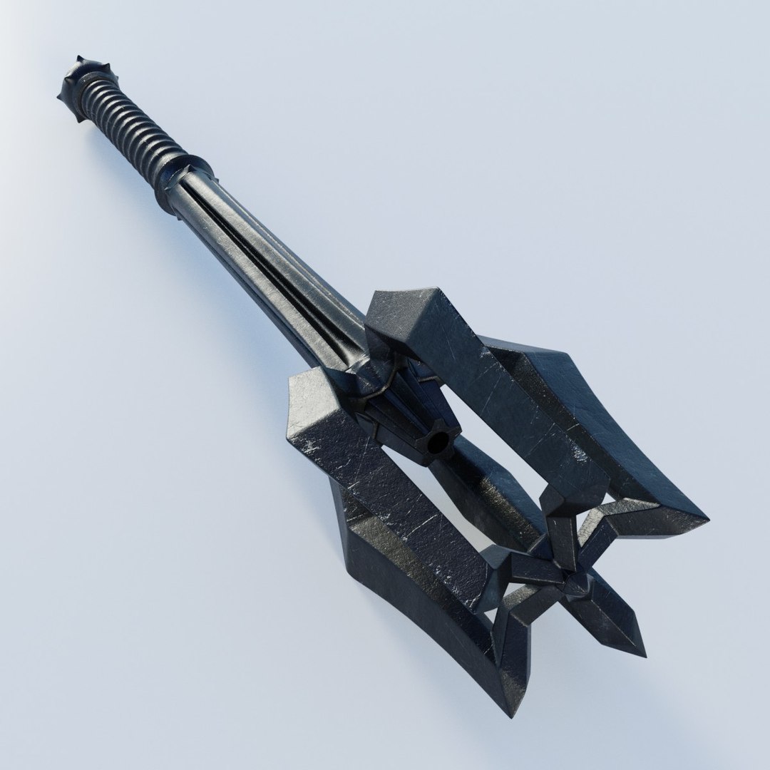 3D black mace model - TurboSquid 1387263