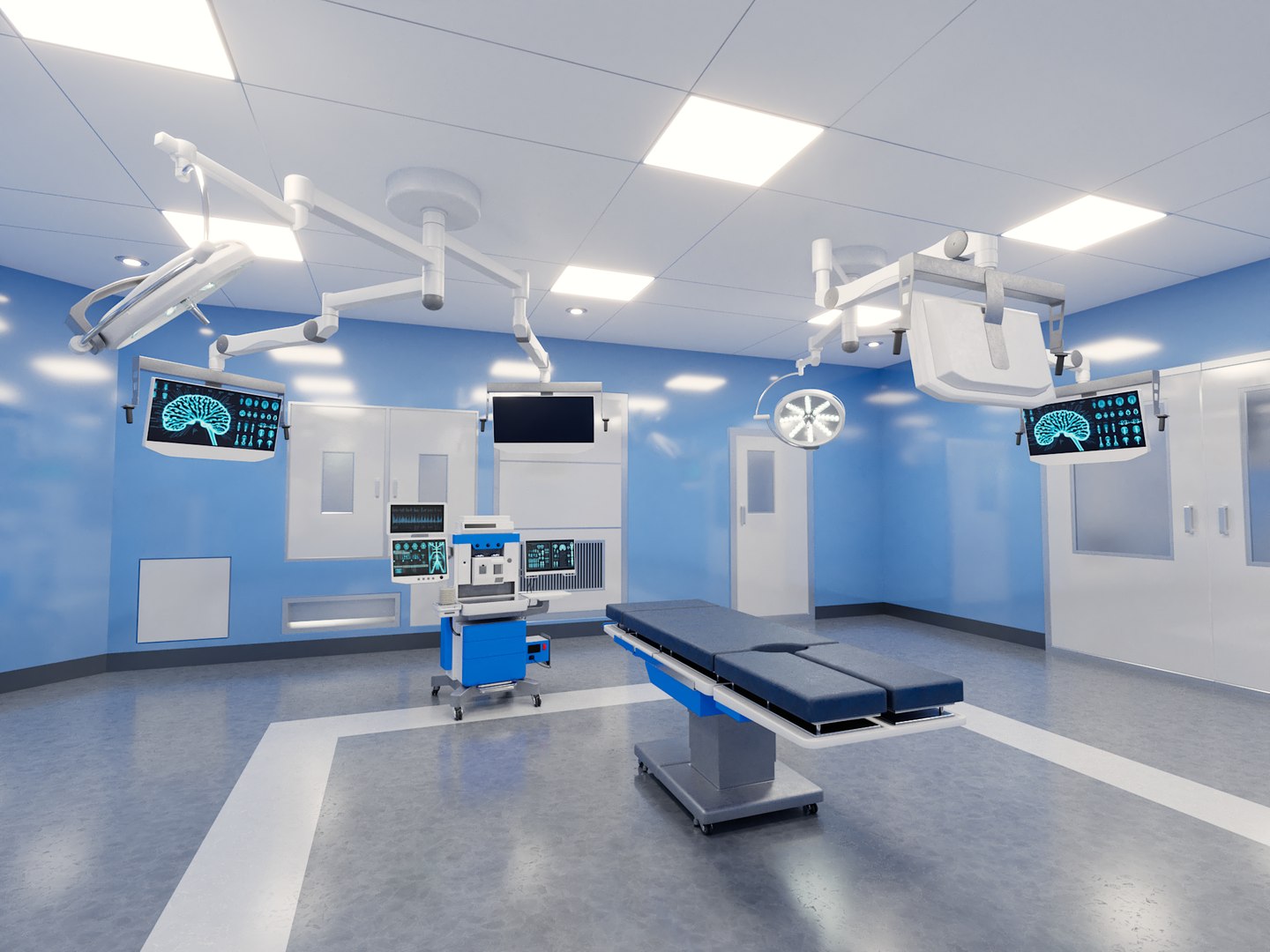 3D Surgical operating room with equipment - TurboSquid 2150743