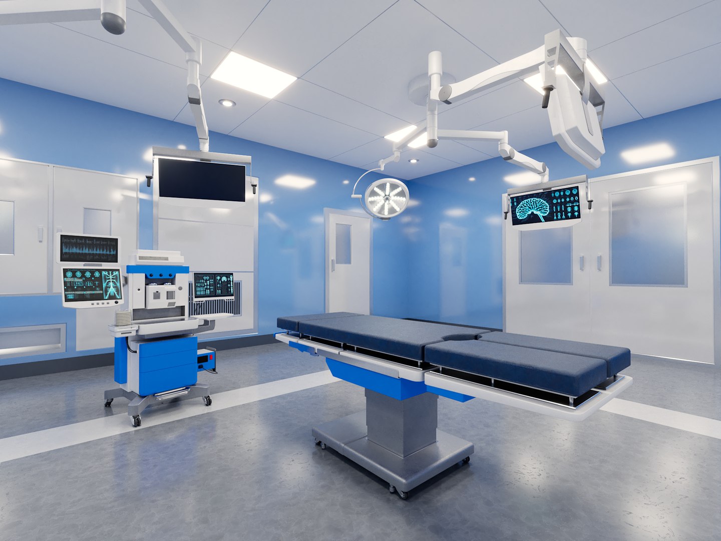 3D Surgical operating room with equipment - TurboSquid 2150743