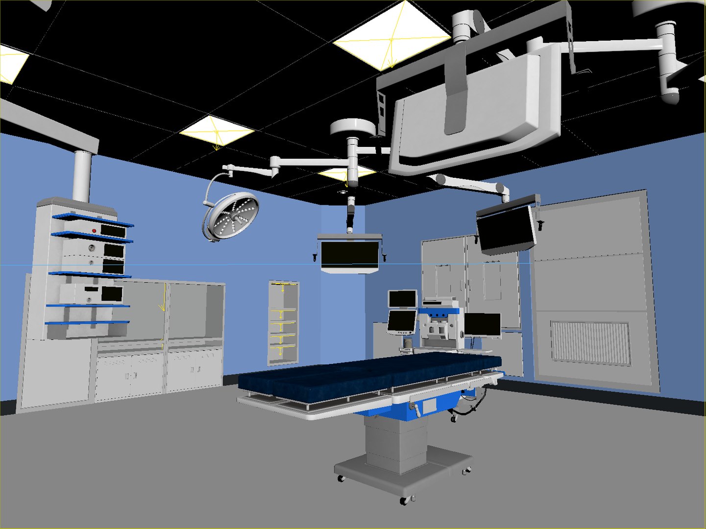 3D Surgical operating room with equipment - TurboSquid 2150743