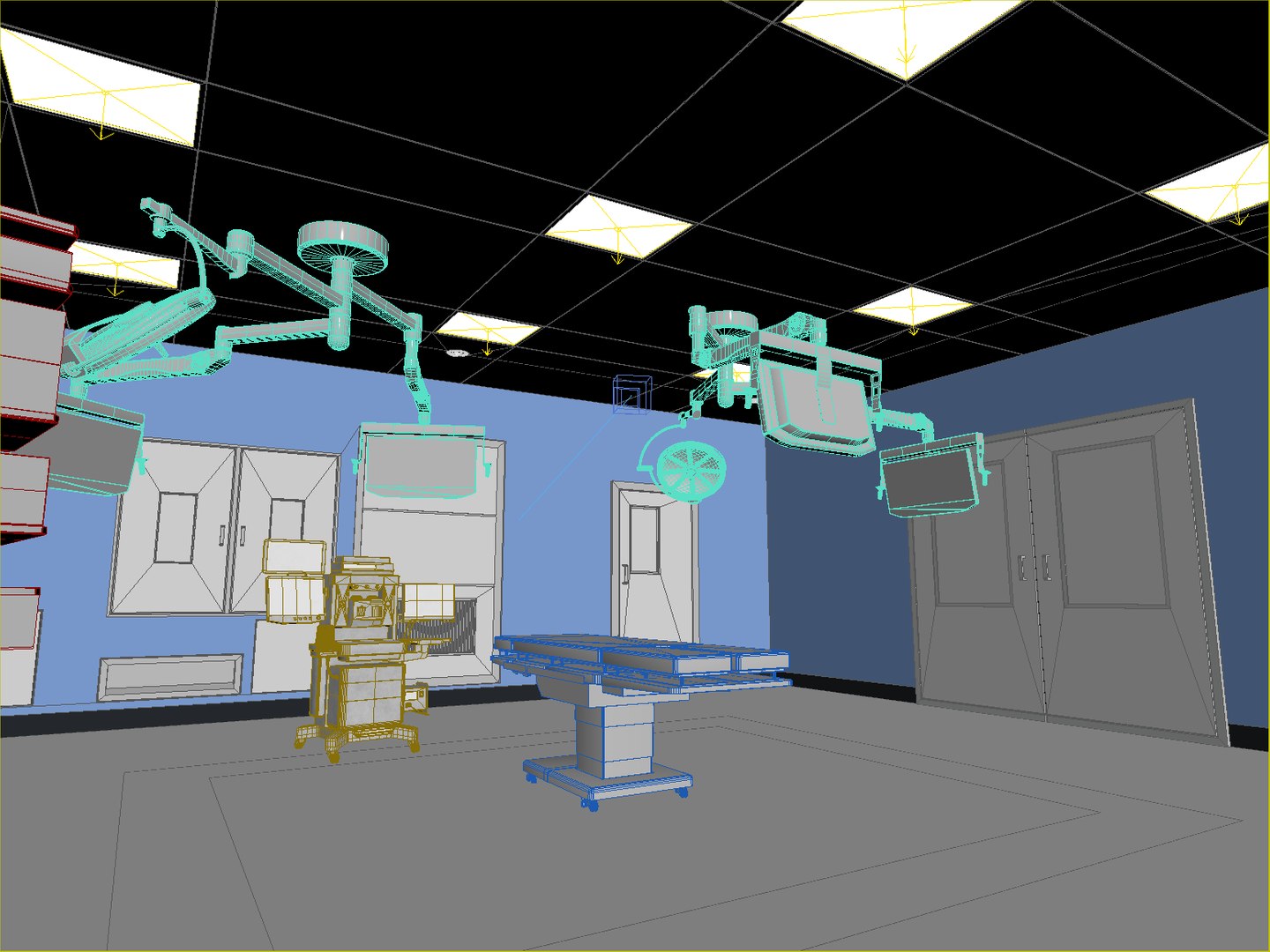 3D Surgical operating room with equipment - TurboSquid 2150743