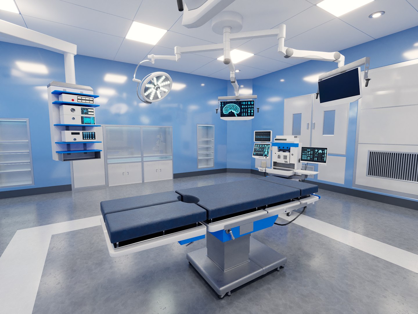 3D Surgical operating room with equipment - TurboSquid 2150743