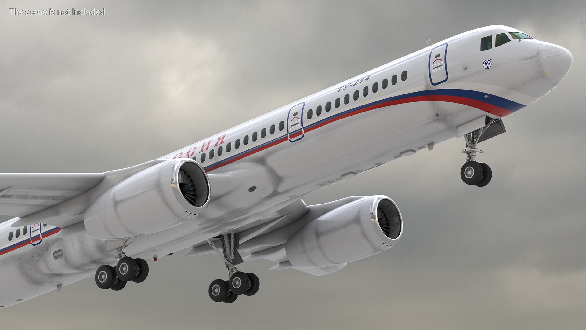 3D Tupolev Tu-214 Russian Government Airliner Rigged - TurboSquid 1951680