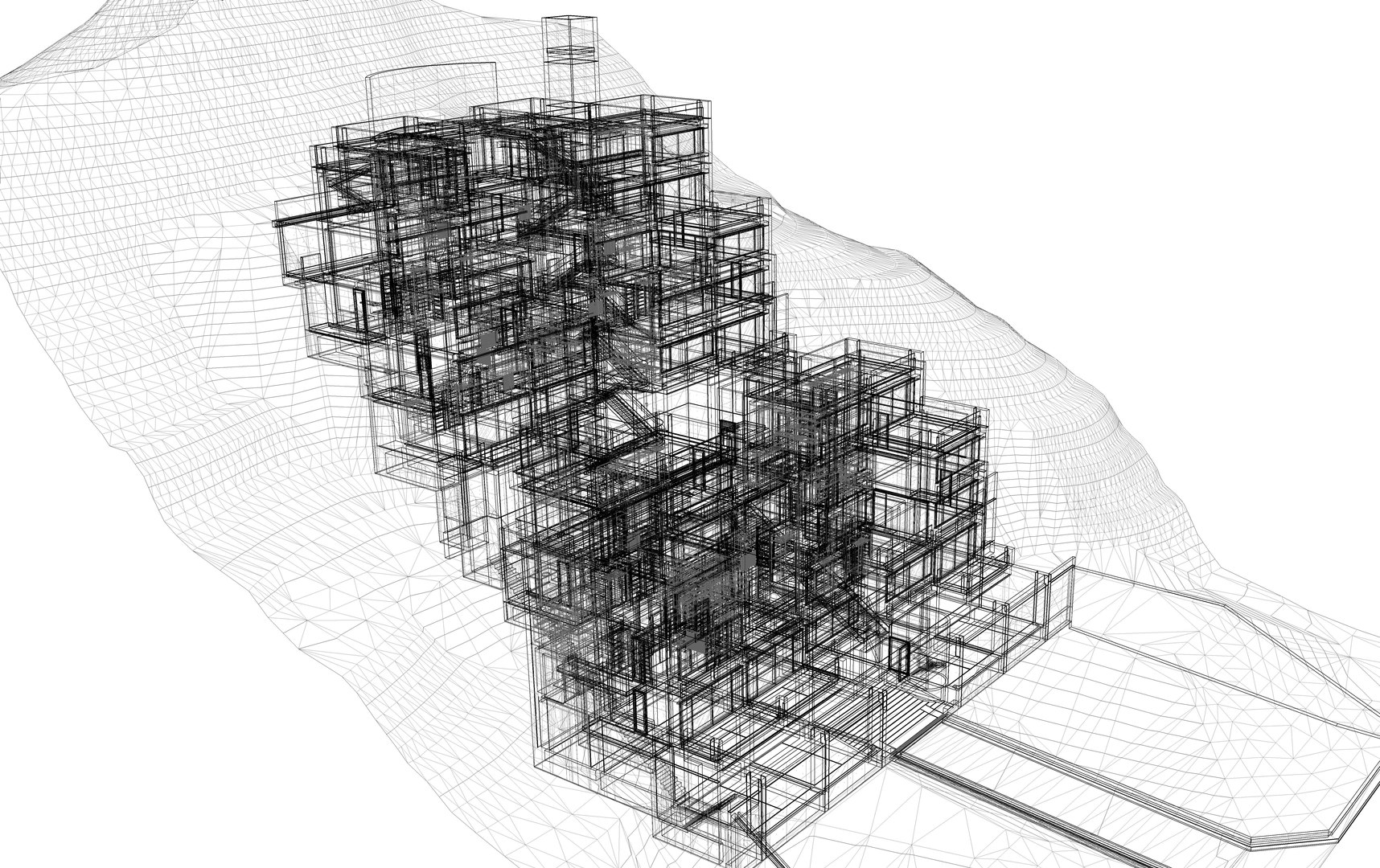 3D Tadao Ando - Rokko Housing I model - TurboSquid 1957446