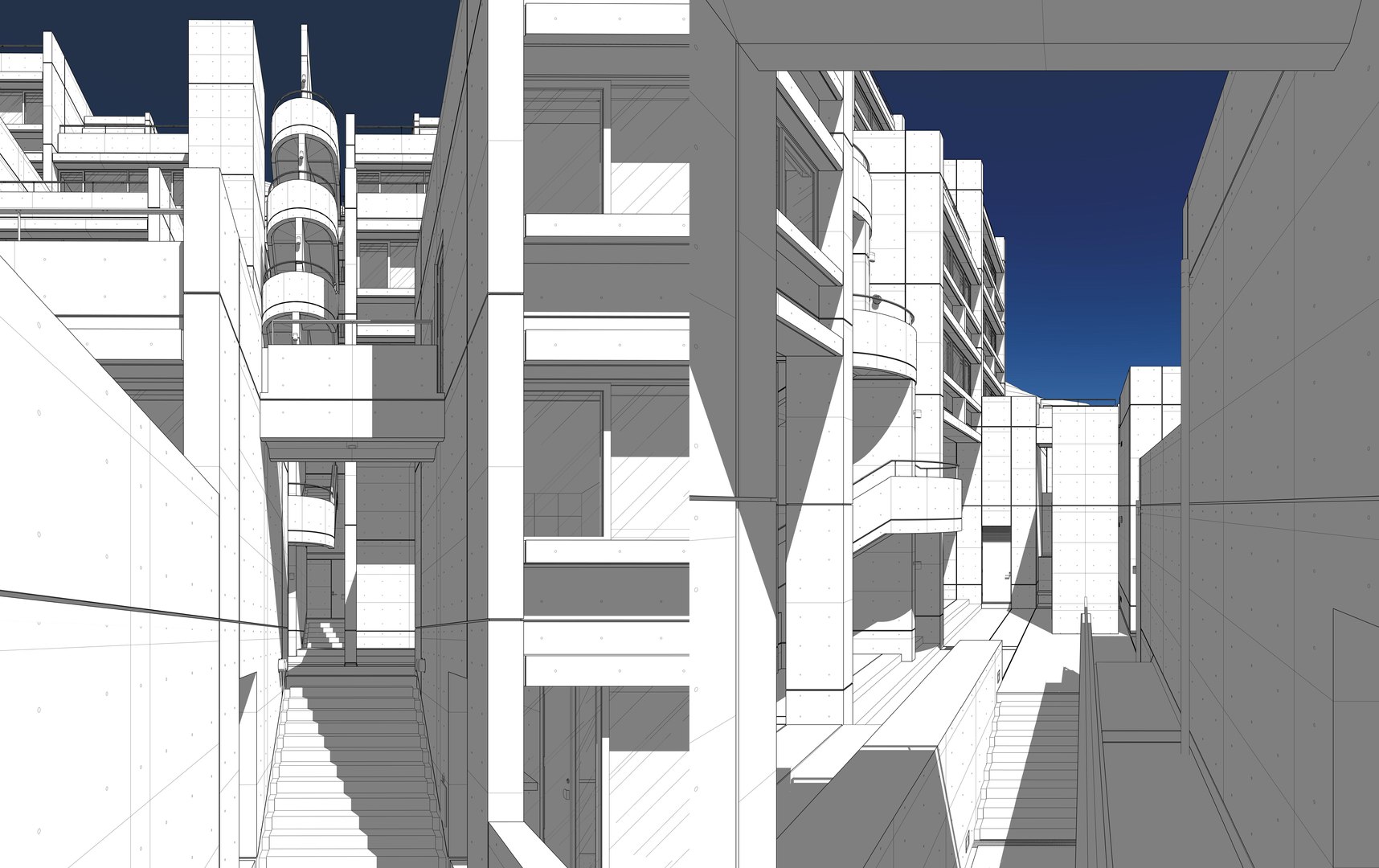 3D Tadao Ando - Rokko Housing I Model - TurboSquid 1957446