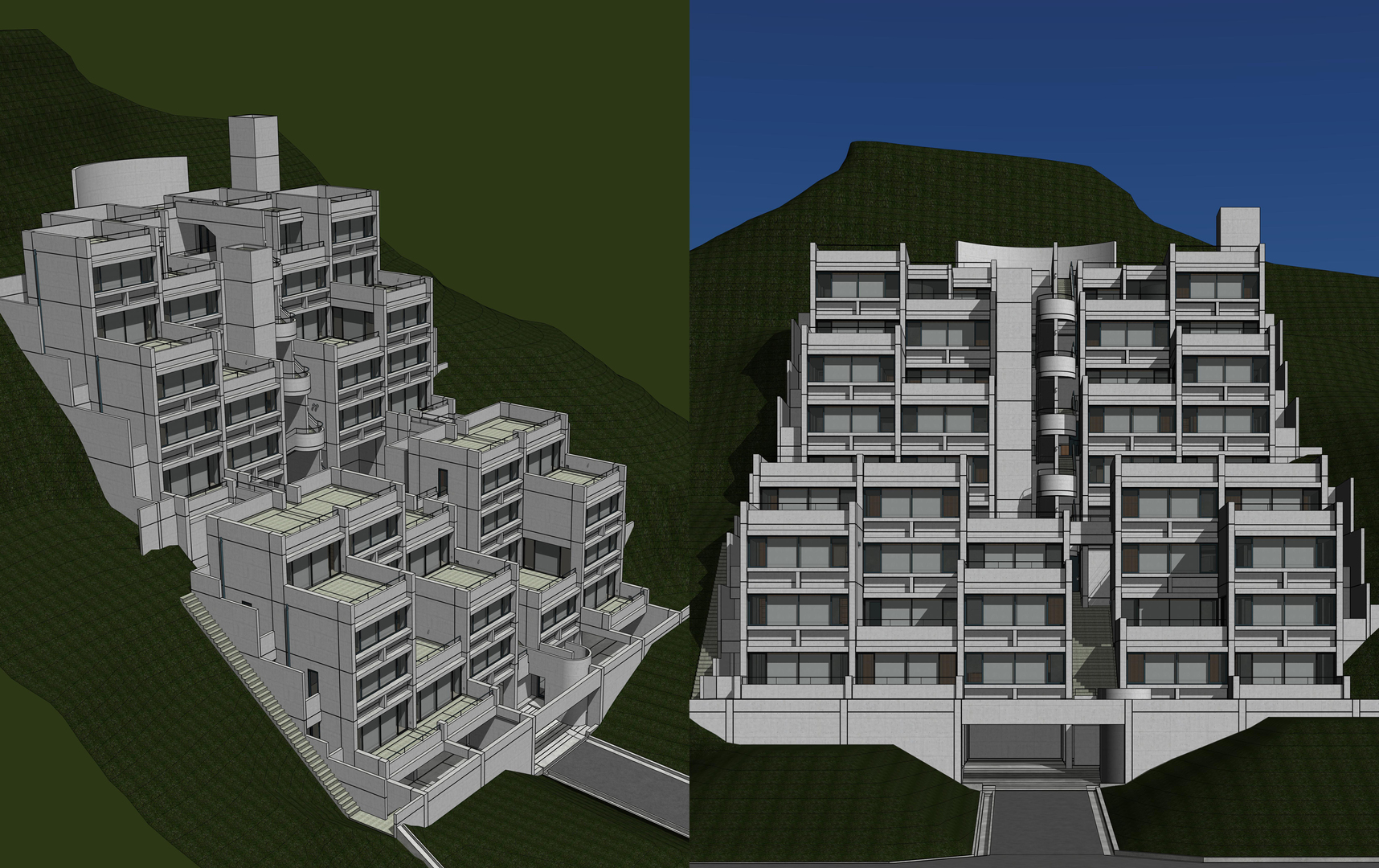 3D Tadao Ando - Rokko Housing I model - TurboSquid 1957446