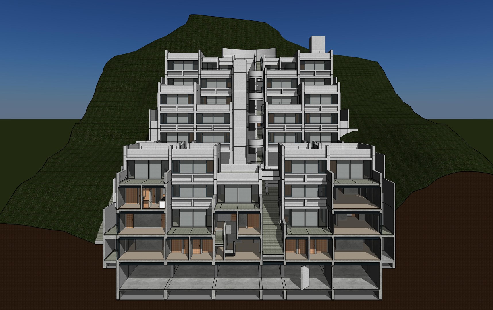 3D Tadao Ando - Rokko Housing I model - TurboSquid 1957446