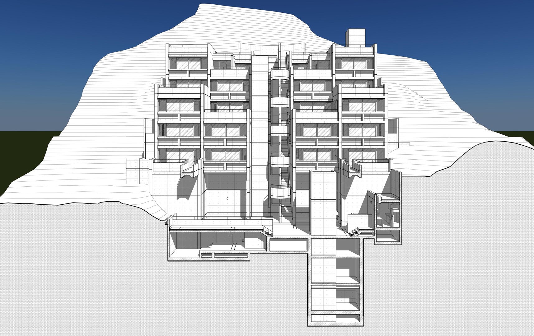 3D Tadao Ando - Rokko Housing I Model - TurboSquid 1957446