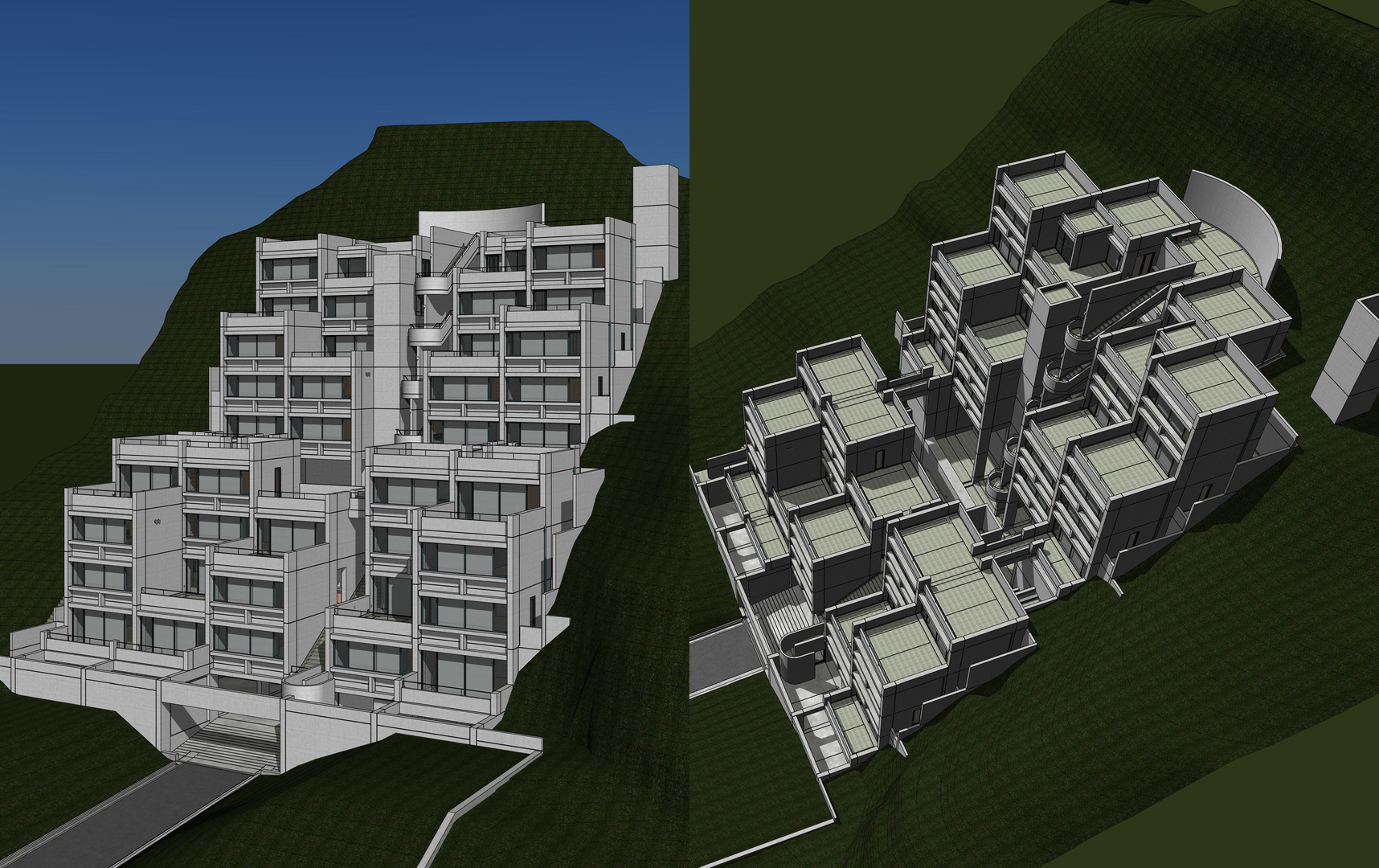 Modello 3D Tadao Ando - Rokko Housing I - TurboSquid 1957446