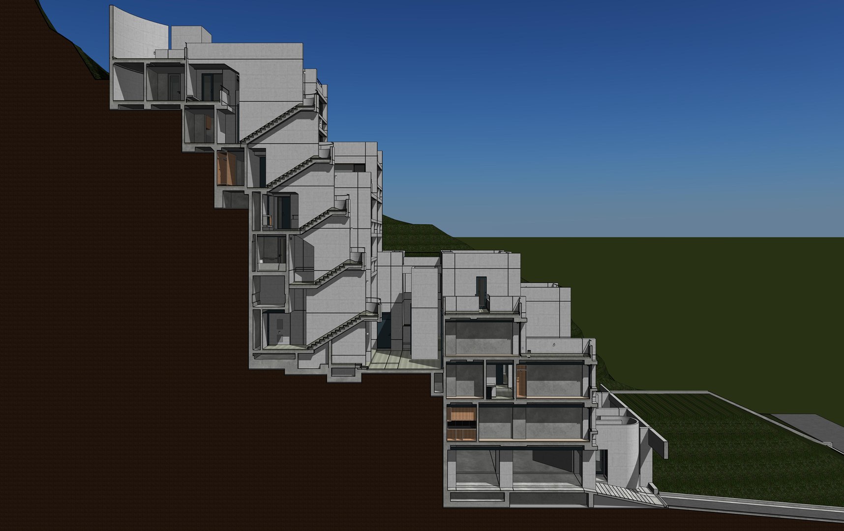 3D Tadao Ando - Rokko Housing I model - TurboSquid 1957446