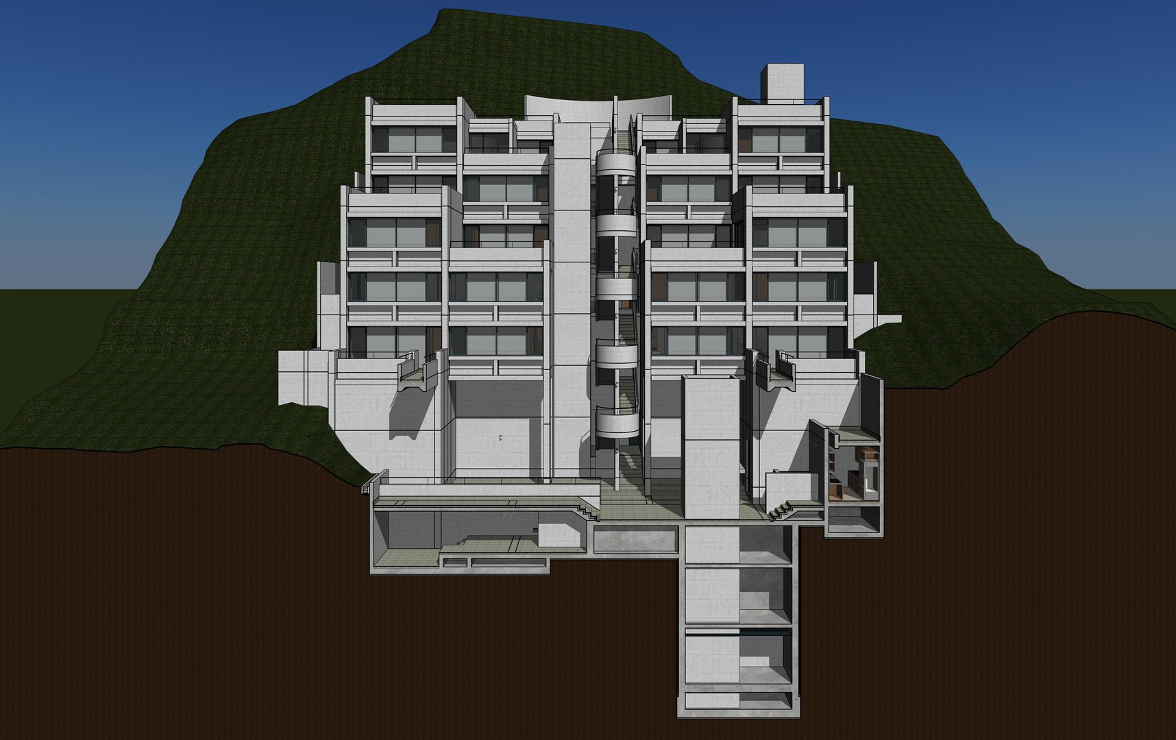3D Tadao Ando - Rokko Housing I model - TurboSquid 1957446