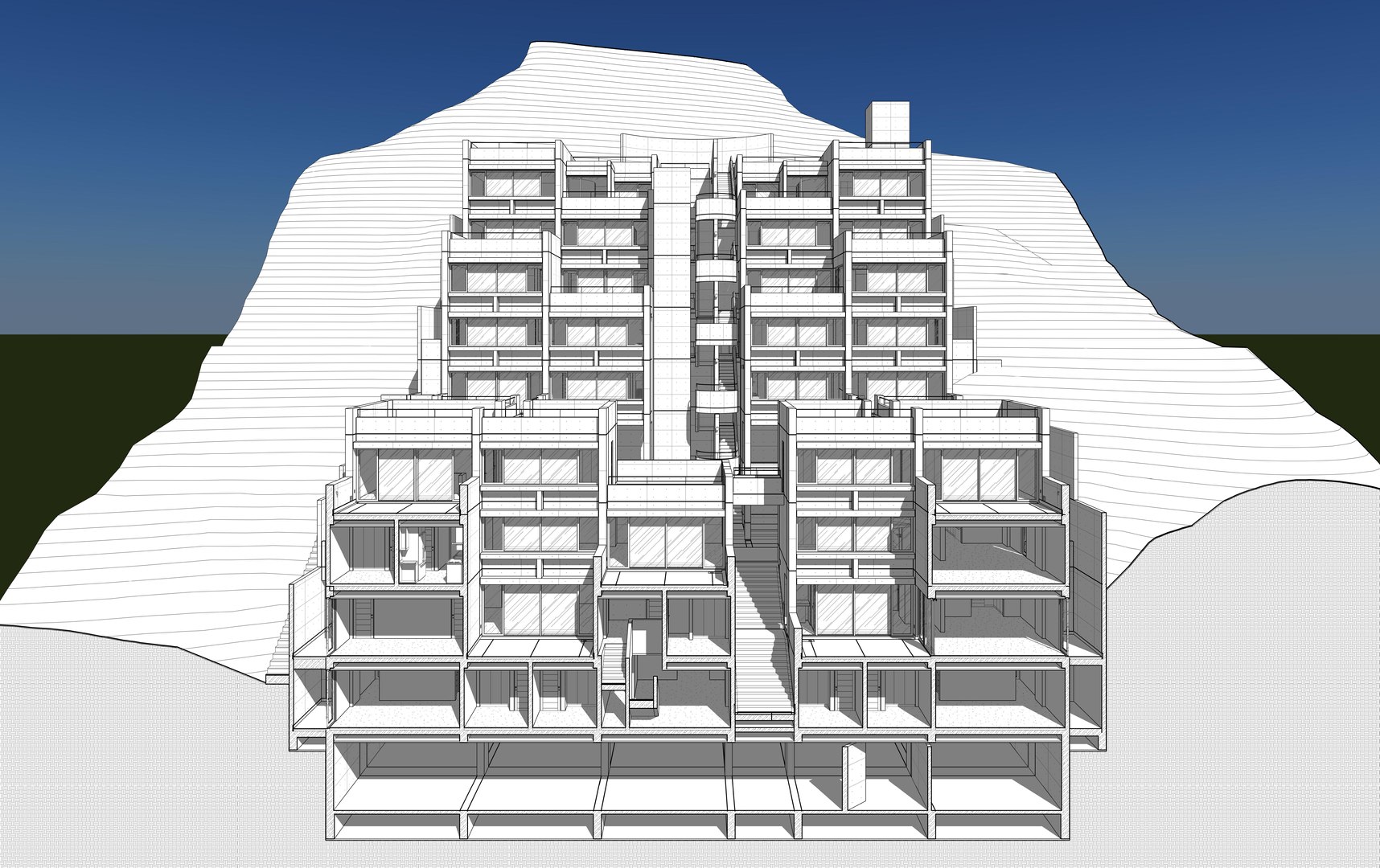 3D Tadao Ando - Rokko Housing I model - TurboSquid 1957446