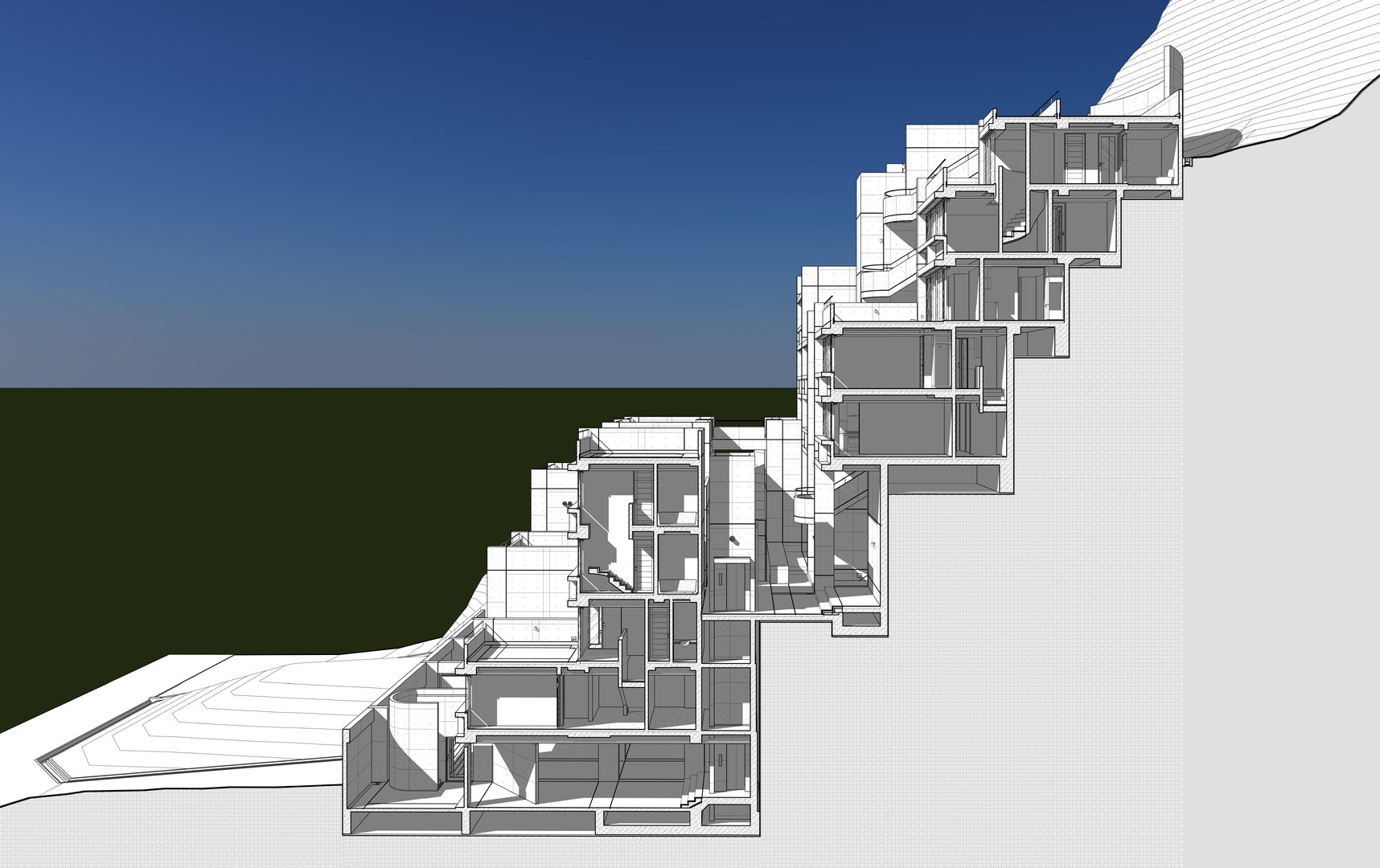 3D Tadao Ando - Rokko Housing I Model - TurboSquid 1957446