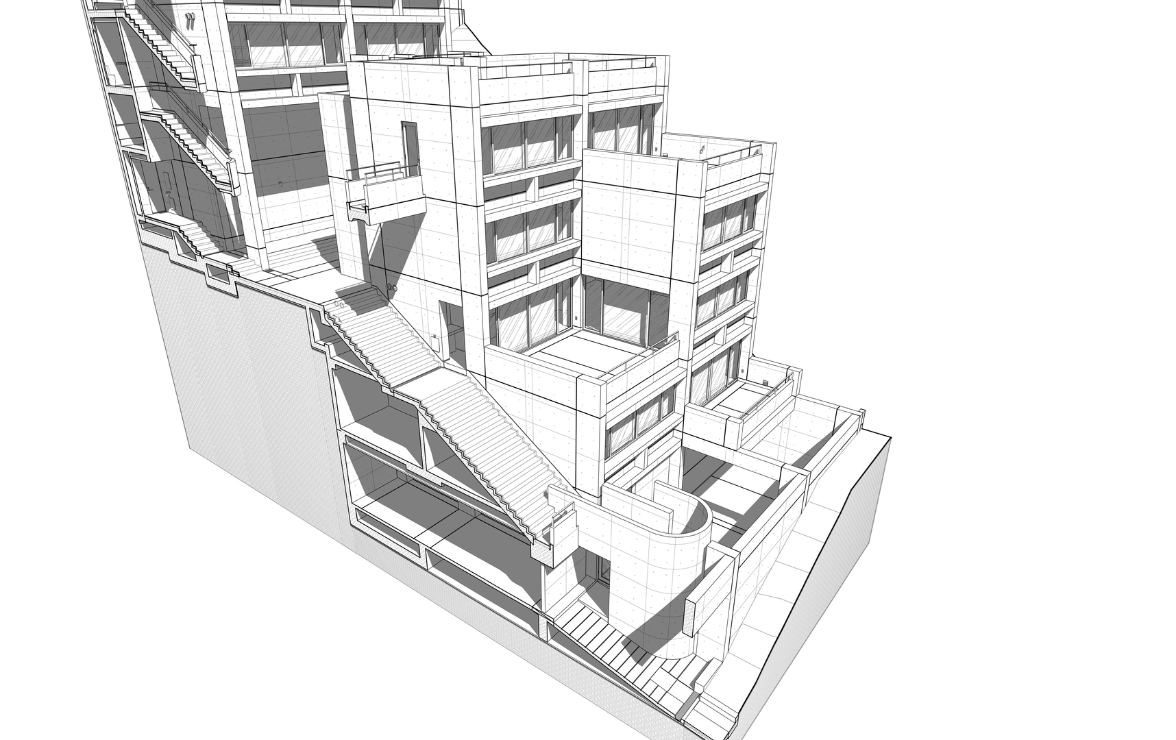 3D Tadao Ando - Rokko Housing I model - TurboSquid 1957446