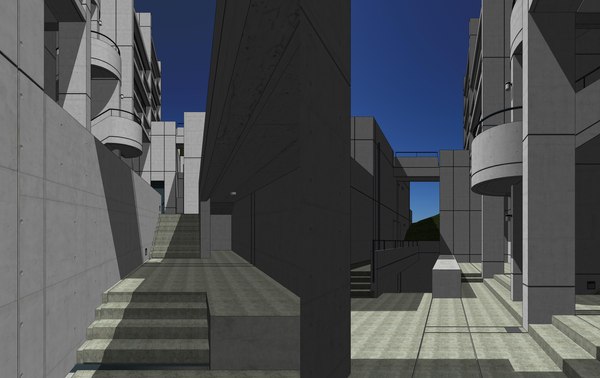 3D Tadao Ando - Rokko Housing I model - TurboSquid 1957446