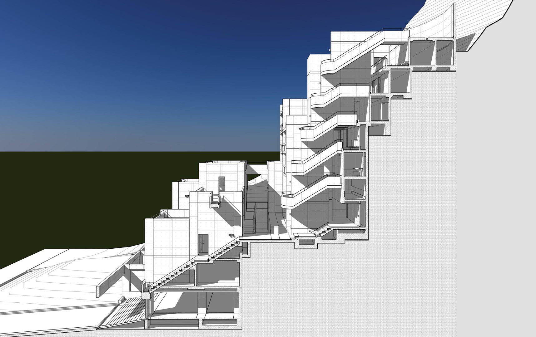 3D Tadao Ando - Rokko Housing I model - TurboSquid 1957446