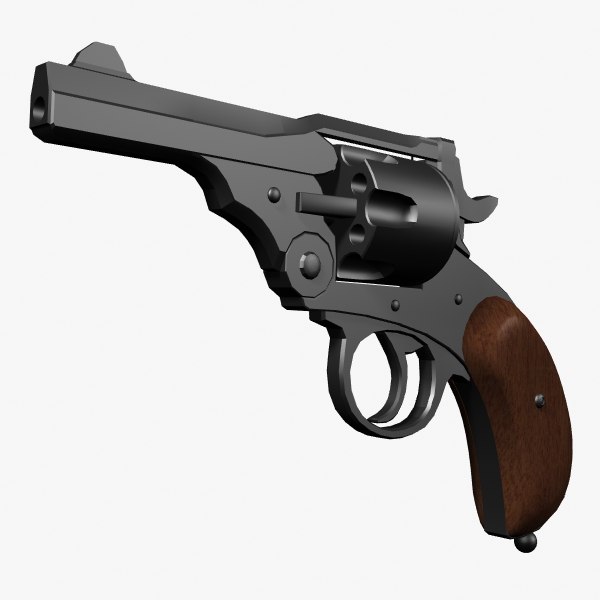 revolver pistol 3d model